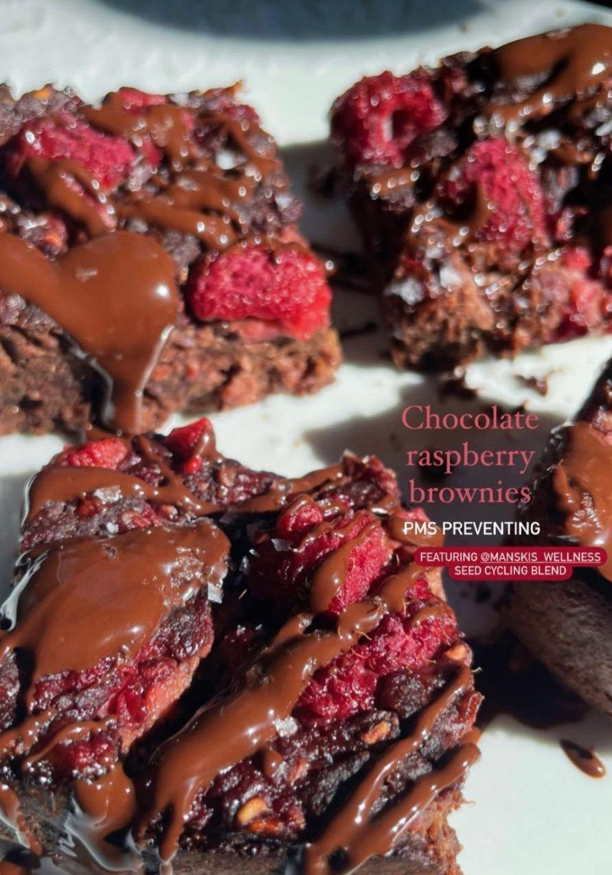 PMS Preventing Chocolate Raspberry Brownies – Manski's Wellness